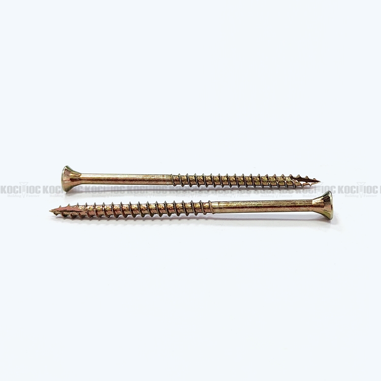 Double flat head with 6 ribs under head,with cutting line and gears on ...