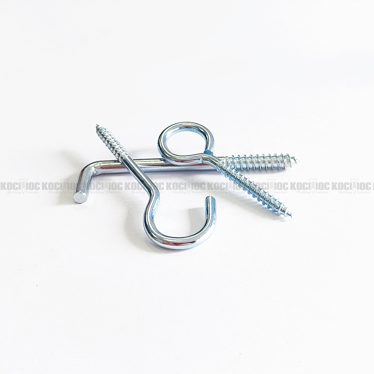 Hook with lag screw_Wood screws_Manufacture_PRODUCT_Kocmoc Fastener